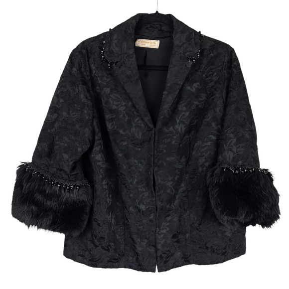 Vintage | Jackets & Coats | Vintage B Altman Co Jacquard Fur Beaded ...